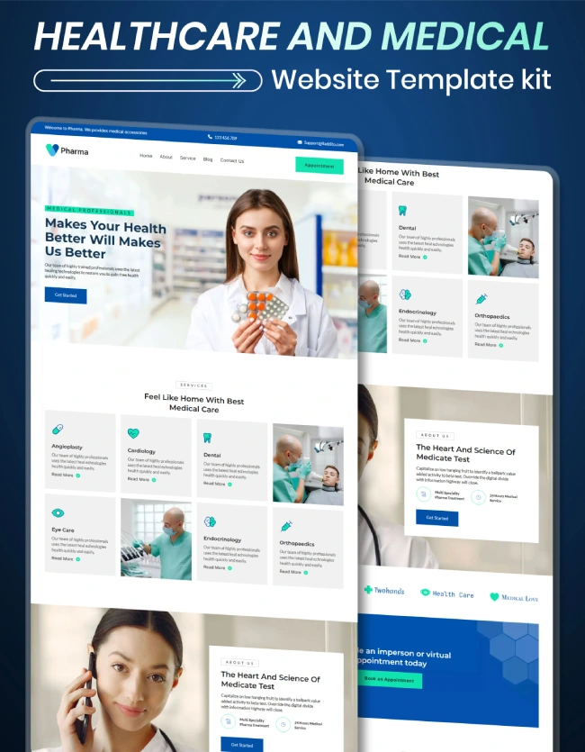 Medical Landing Page Bricks WordPress Template